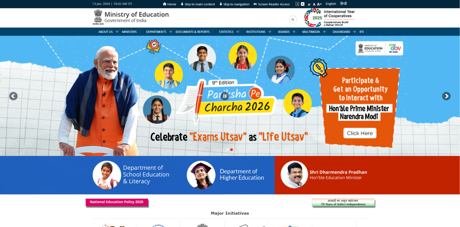 Ministry Of Education (India): Complete Guide To The Official Website ...